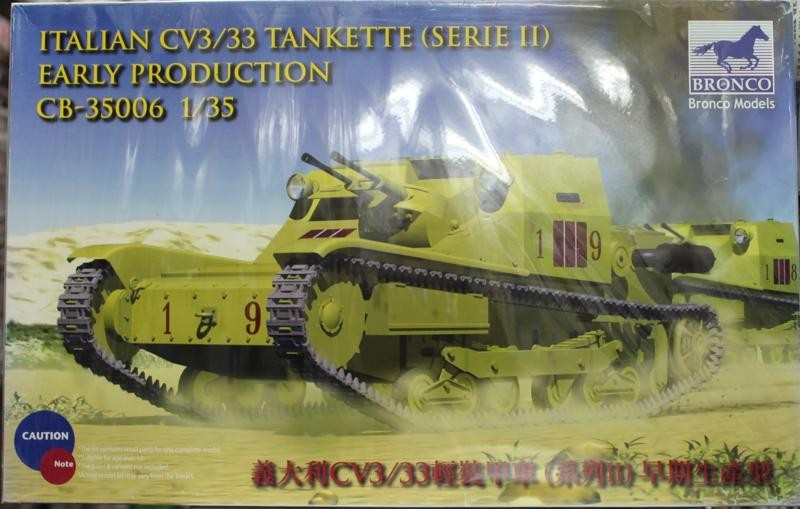 BRONCO 威駿 Italian CV L3/33 Tankette (Serie II) 1/35 NO.CB35006