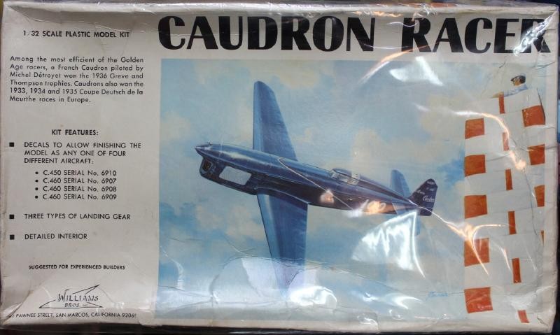 WILLIAMS BROS CAUDRON RACER 1/32 NO.32-460