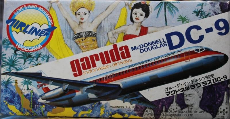 HASEGAWA 長谷川 McDONNELL DOUGLAS DC-9 GARUDA 1/200 NO.La3