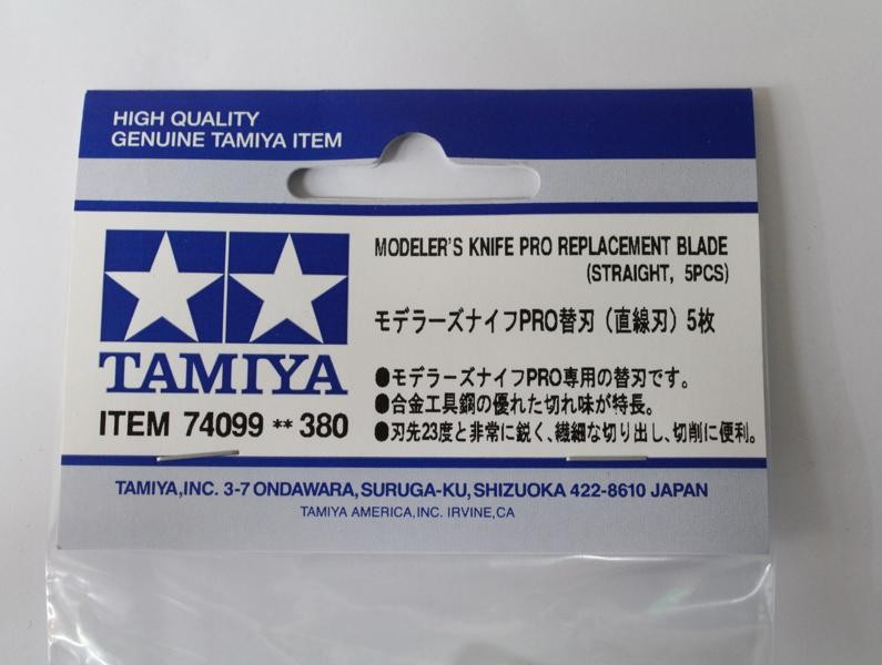 田宮 TAMIYA 直線刃 筆刀刀片補充包 5枚入 for TAMIYA 74098 NO.74099