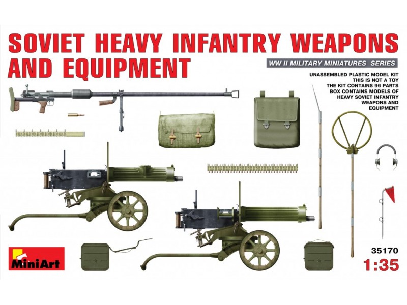 MiniArt SOVIET HEAVY INFANTRY WEAPONS AND EQUIPMENT 1/35 35170