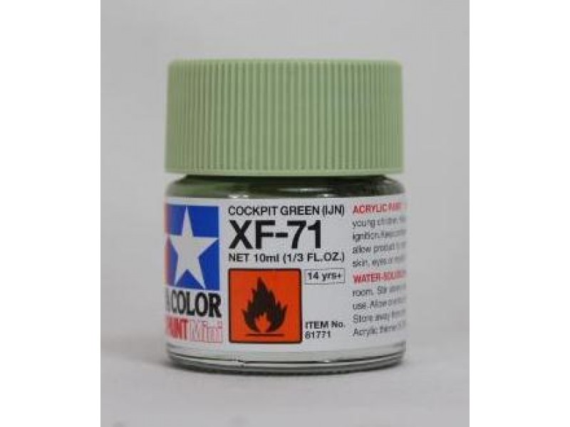 田宮 TAMIYA 駕駛艙綠 (日本海軍軍機專用色) COCKPIT GREEN (IJN) 水性壓克力漆 10ml NO.XF-71/XF71